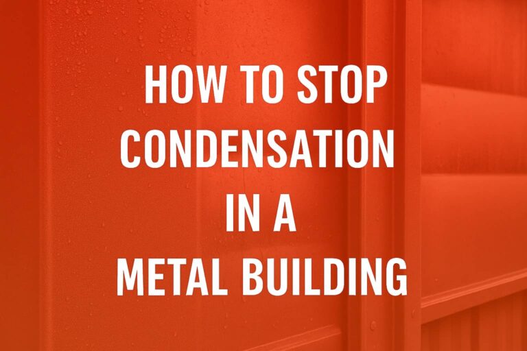 Condensation In Metal Buildings: Problems And How To Stop It